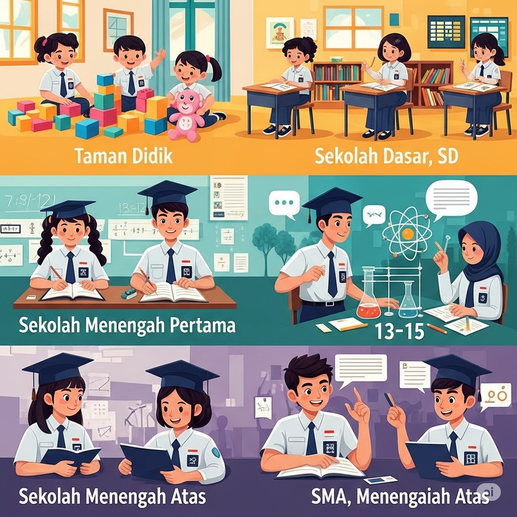 Mengenal Jenjang Pendidikan di Indonesia: TD, SD, SMP, hingga SMAInformasi Terkini Pendidikan ...
